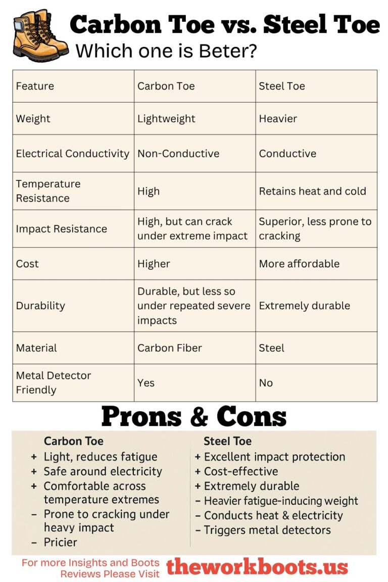 Carbon Toe vs Steel Toe: Which One is Best for Your Safety ...